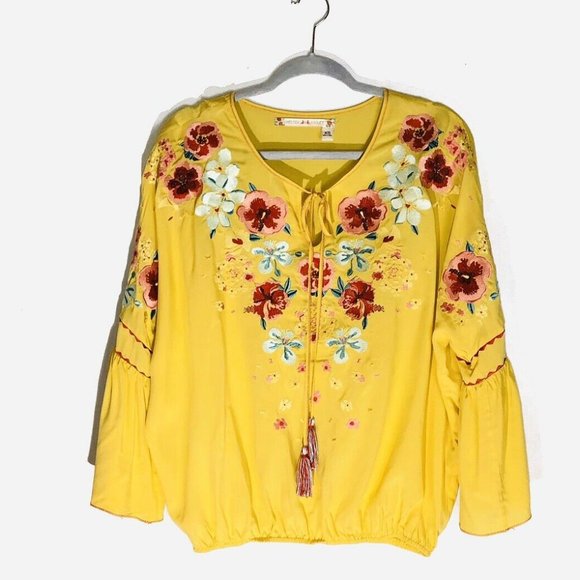Chelsea & Violet | Tops | Chelsea Violet Embroidered Top M Nwt | Poshmark